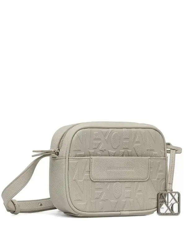 Armani Exchange Logo-embossed Crossbody Bag - Neutrals
