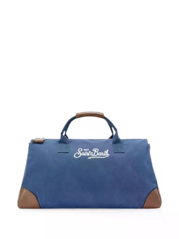 MC2 SAINT BARTH Logo-embroidered Shoulder Bag - Blue