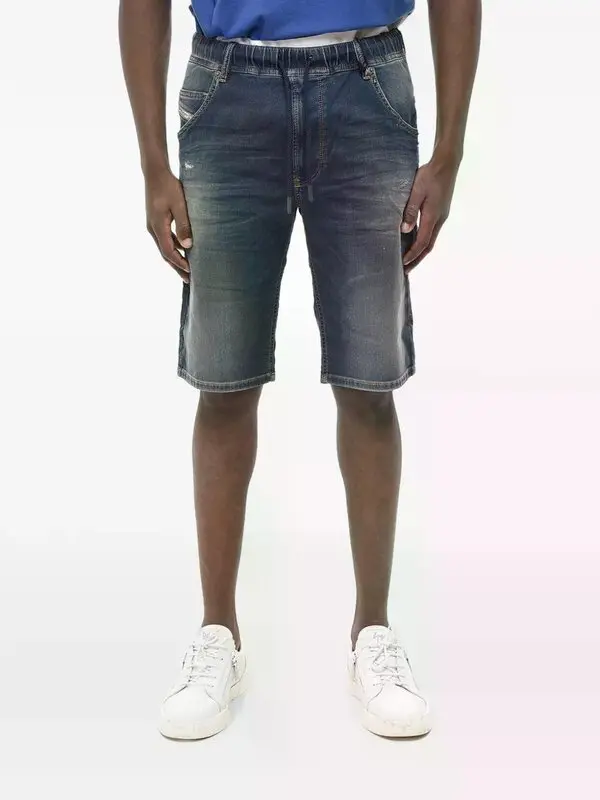 DIESEL® Krooley-ne Elasticated-waist Denim Shorts - Blue
