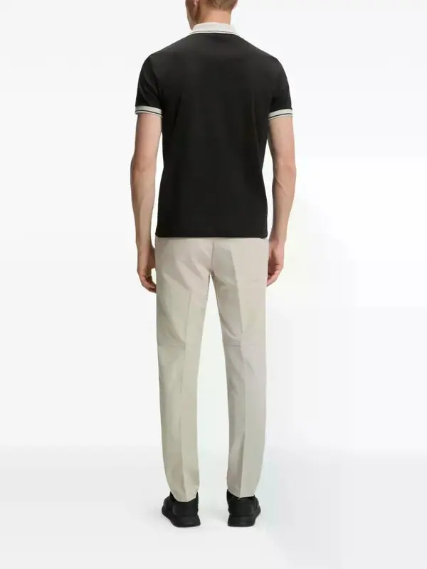 BOSS Tipped-trim Polo Shirt - Black