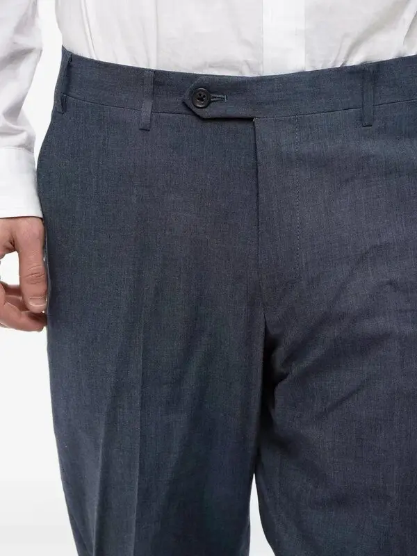 Corneliani Tailored Cotton Trousers - Blue