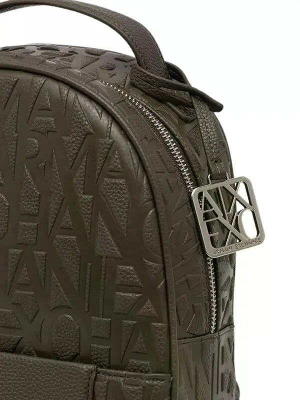 Armani Exchange Logo-debossed Pebbled Backpack