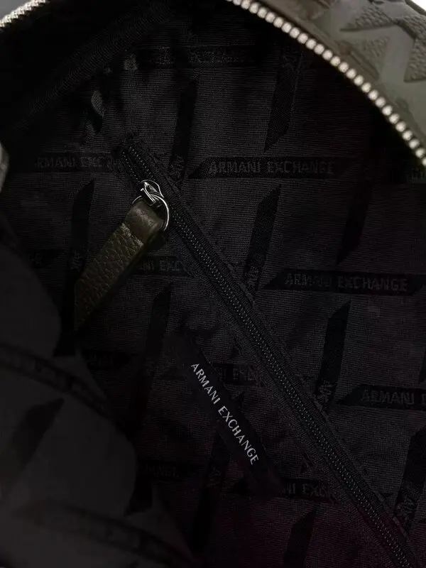 Armani Exchange Logo-debossed Pebbled Backpack