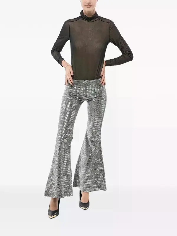 ERL Sequined Boot-cut Trousers