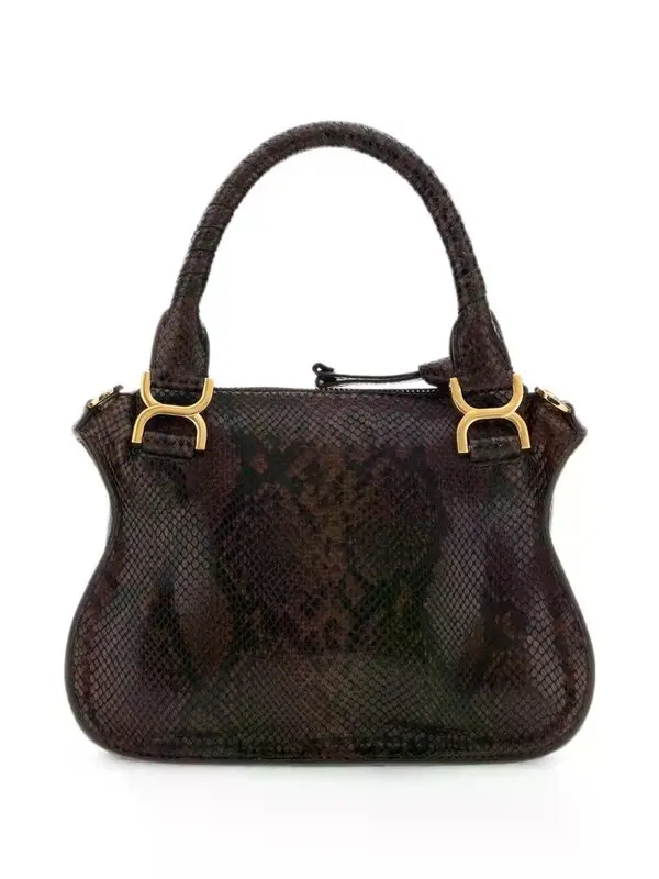 Chloé Small Marcie Snake-effect Leather Tote Bag