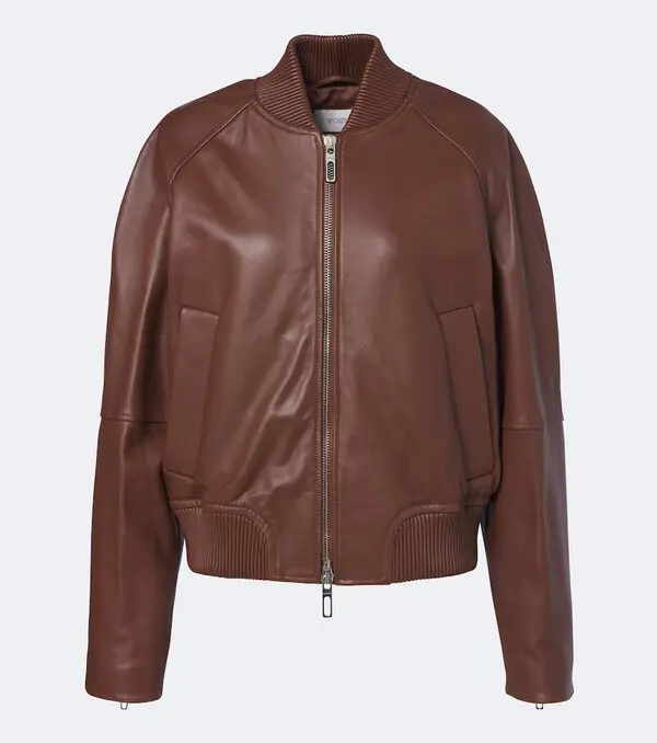 Sportmax Leather Bomber Jacket