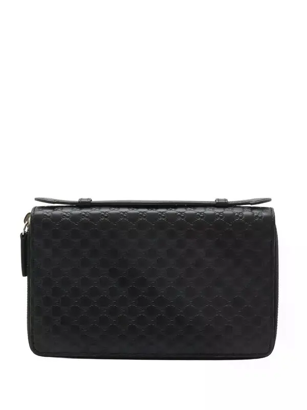 Gucci 2000-2015 Microguccissima Zip Around Wallet Long Wallets - Black