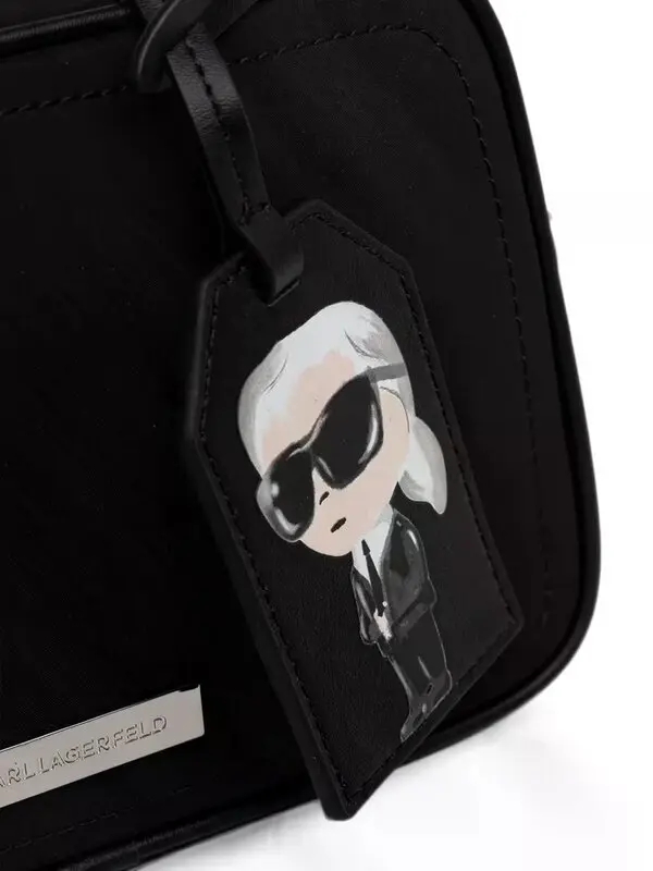 Karl Lagerfeld Logo-strap Luggage Tag Shoulder Bag