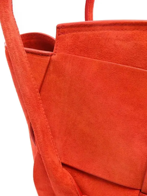 Bottega Veneta Medium Suede Maxi Intrecciato Arco Bag Tote Bag