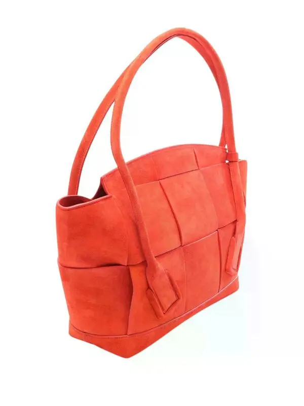 Bottega Veneta Medium Suede Maxi Intrecciato Arco Bag Tote Bag