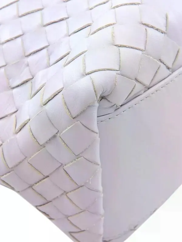 Bottega Veneta Intrecciato Trimmed Nappa Tote Bag - Purple