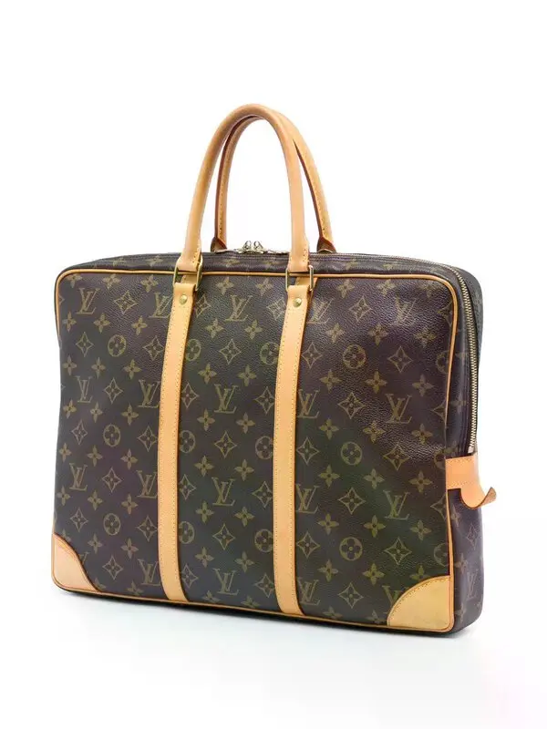 LOUIS VUITTON Monogram Porte Documents Voyage Business Bag - Brown