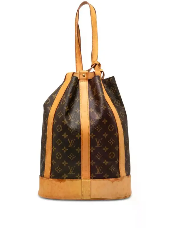 LOUIS VUITTON 2003 Monogram Randonnee Pm Bucket Bag - Brown