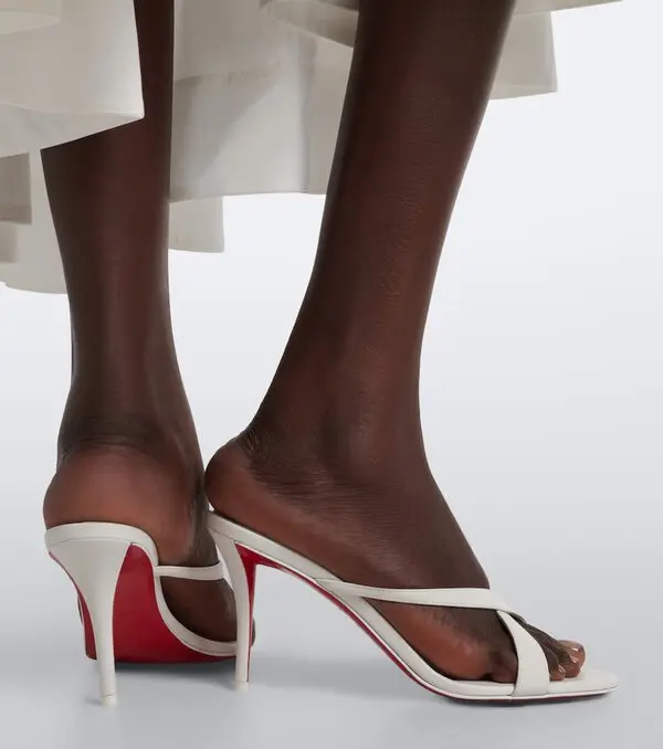 CHRISTIAN LOUBOUTIN Mulazee Leather Sandals - White