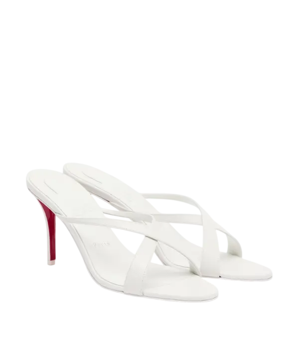 CHRISTIAN LOUBOUTIN Mulazee Leather Sandals - White