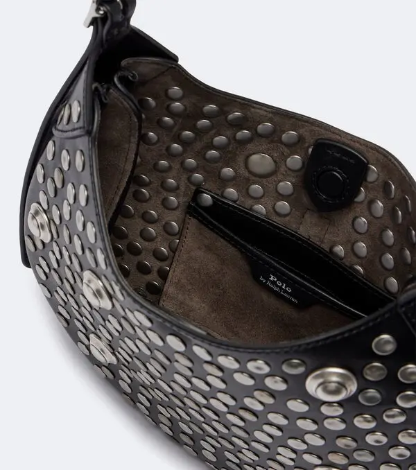 Polo Ralph Lauren Studded Leather Shoulder Bag