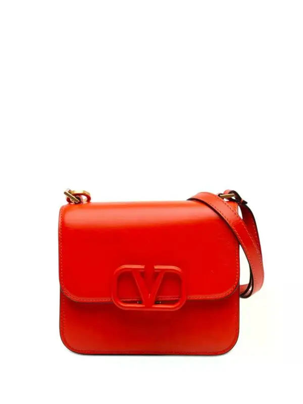 Valentino Garavani 2018-2026 Mini Smooth Calfskin Vsling Crossbody Bag - Orange