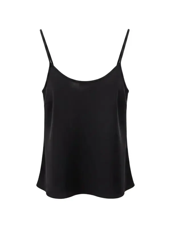 Black Label Sleeveless Spaghetti-strap Top - Black