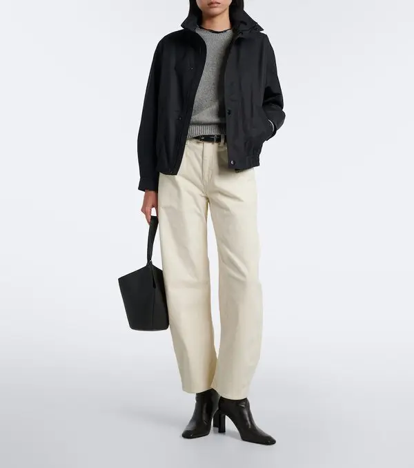 NILI LOTAN Klaire Cotton-blend Bomber Jacket