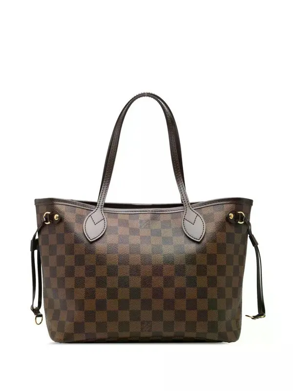 LOUIS VUITTON Damier Ebene Neverfull Pm Tote Bag - Brown