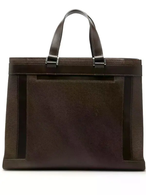 LOUIS VUITTON 2004 Taiga Kasbek Pm Business Bag - Brown