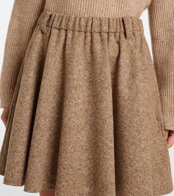 Brunello Cucinelli Monili Wool-blend Miniskirt