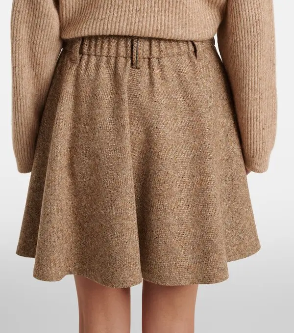 Brunello Cucinelli Monili Wool-blend Miniskirt