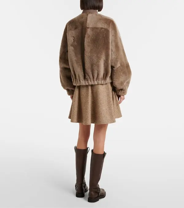 Brunello Cucinelli Monili Wool-blend Miniskirt