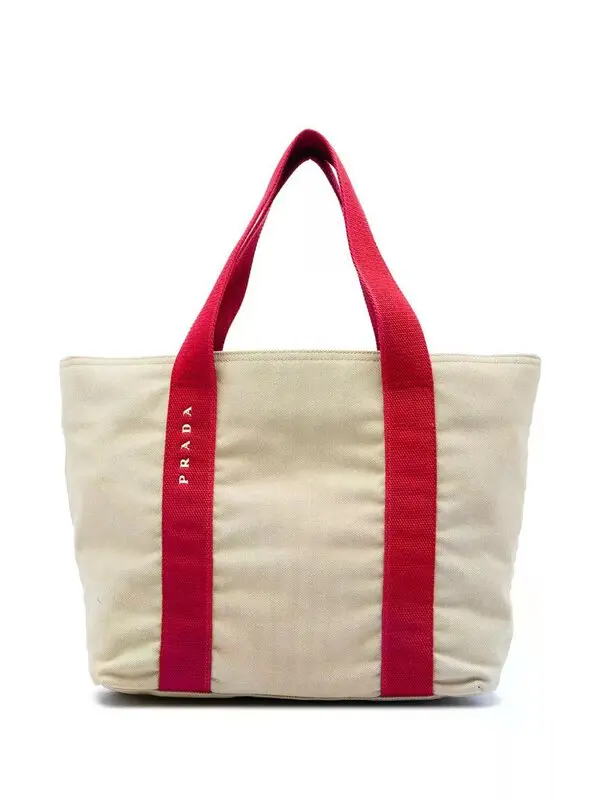 Prada 2000-2020 Canvas Sport Tote Bag - Brown