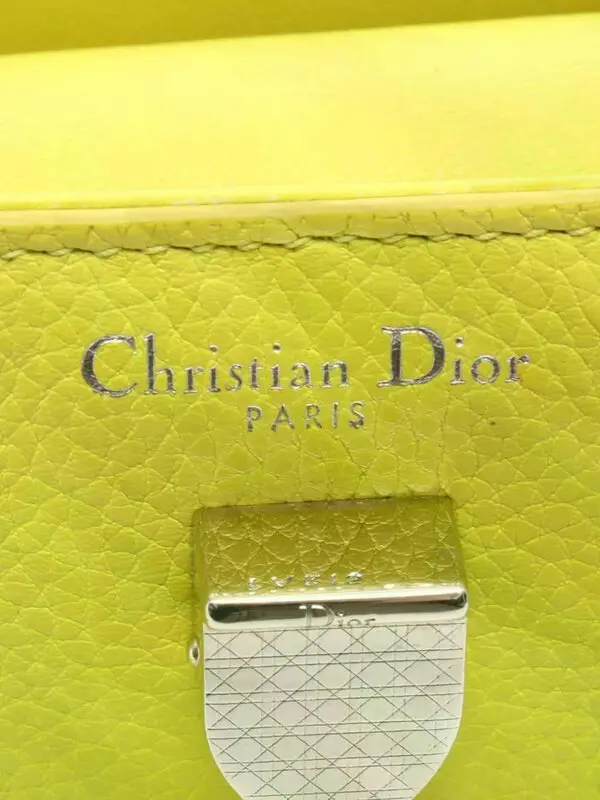 Dior Diorever Satchel In Grained Calfskin - Yellow