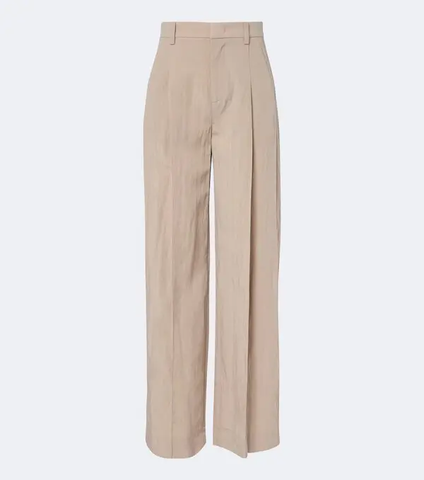 Vince Pleated Wide-leg Pants - Beige