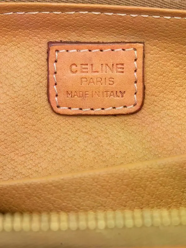 Celine 20th Century Macadam Coated Canvas Pouch