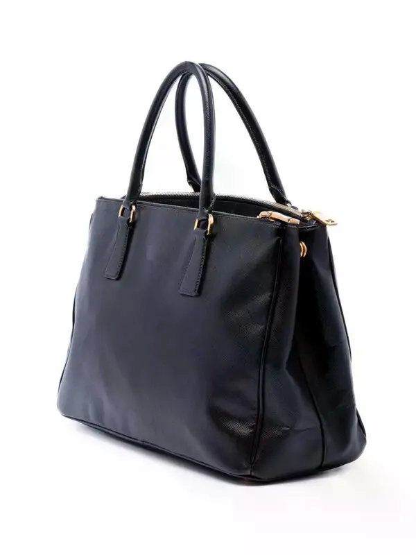 Prada 2010-2026 Medium Saffiano Lux Galleria Double Zip Satchel