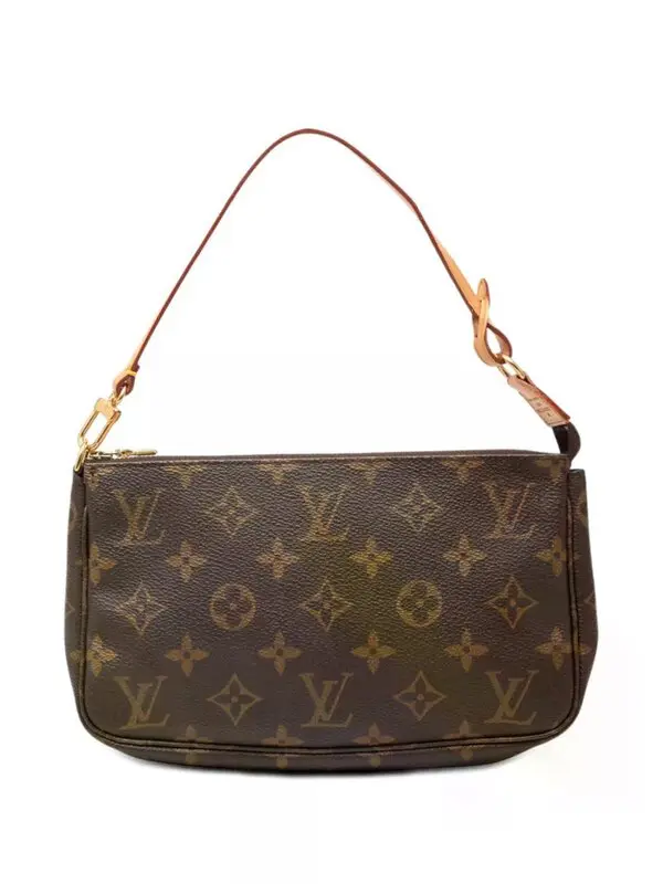 LOUIS VUITTON 2000 Monogram Pochette Accessoires Shoulder Bag - Brown