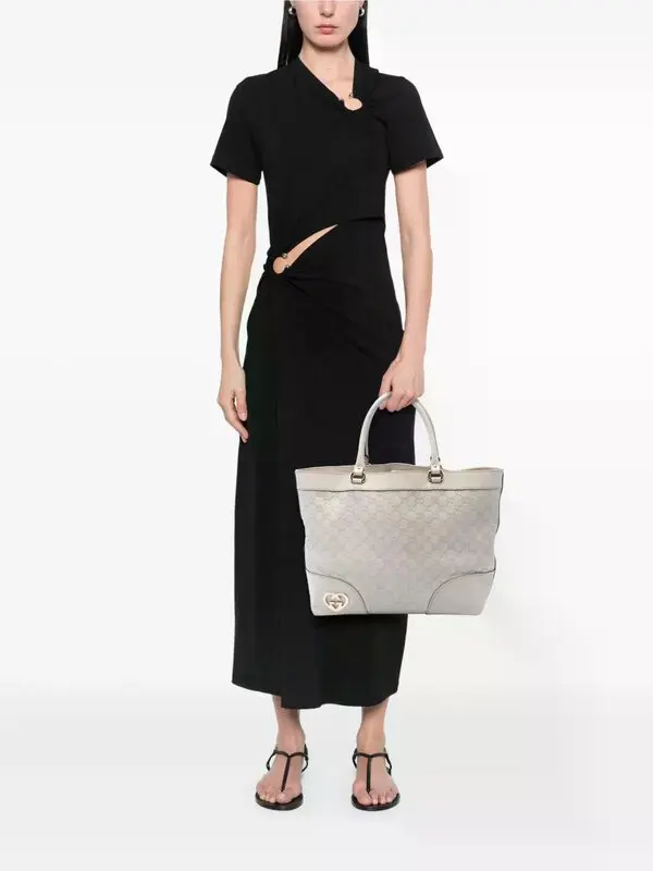 Gucci Embossed Leather Tote Bag