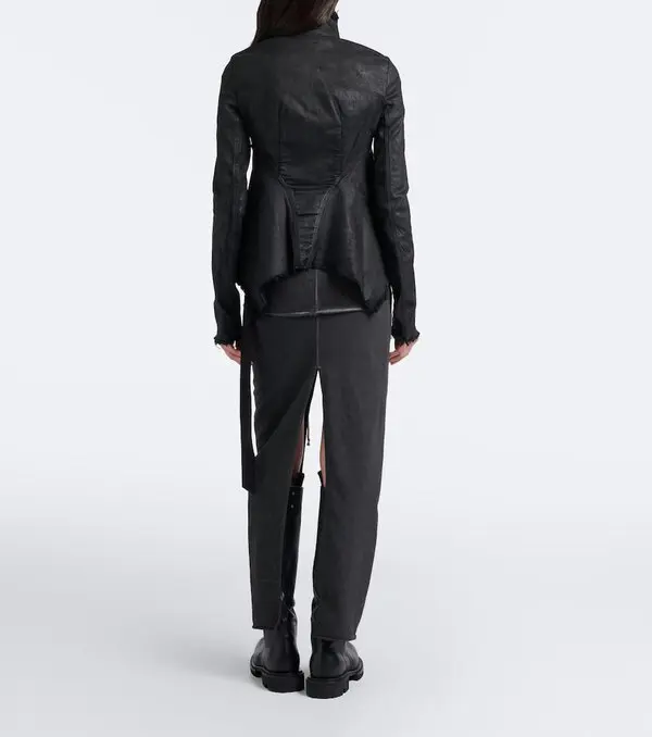 Rick Owens Sliced Pillar Cotton Maxi Skirt - Black