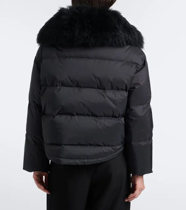 YVES SALOMON Doudoune Shearling-trimmed Down Jacket