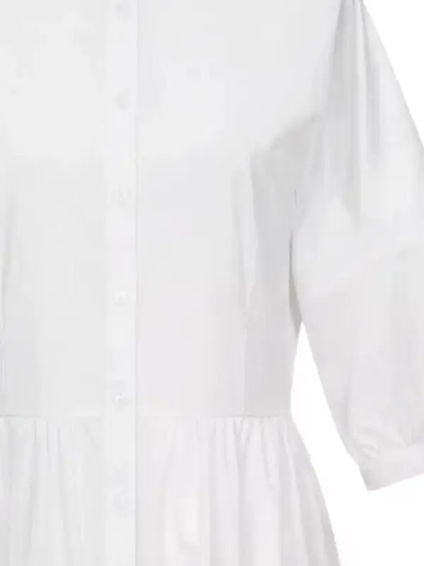 Black Label Puff Sleeve Button-down Maxi Dress - White
