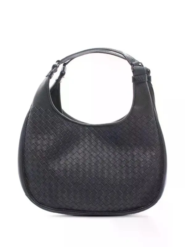 Bottega Veneta 2000-2010 Medium Intrecciato Campana Hobo Bag - Black
