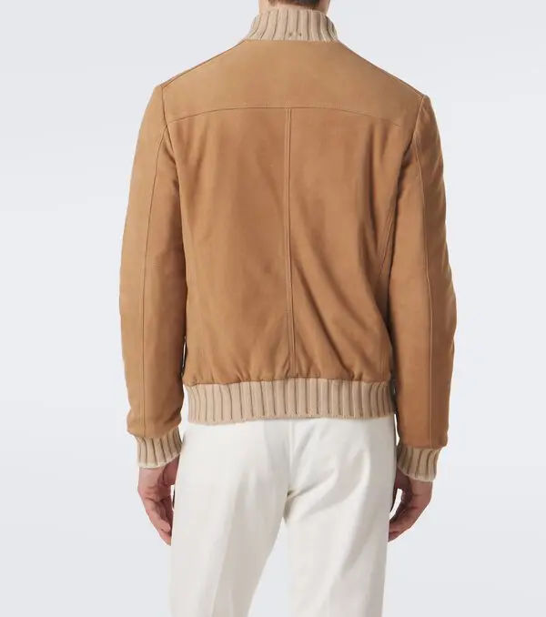 Fedeli Cashmere-trimmed Suede Jacket