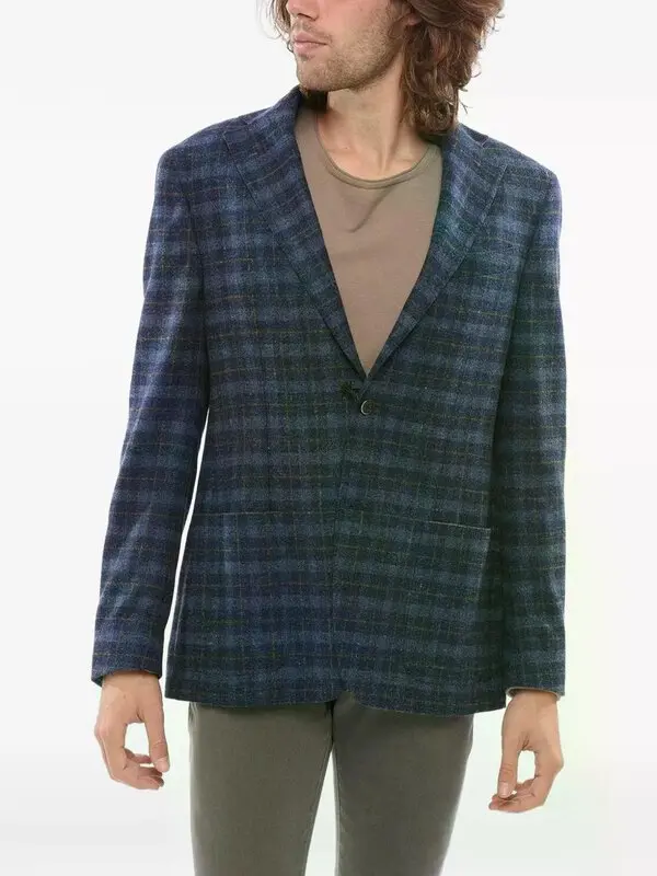 Corneliani Nino Danieli Checked Blazer - Blue