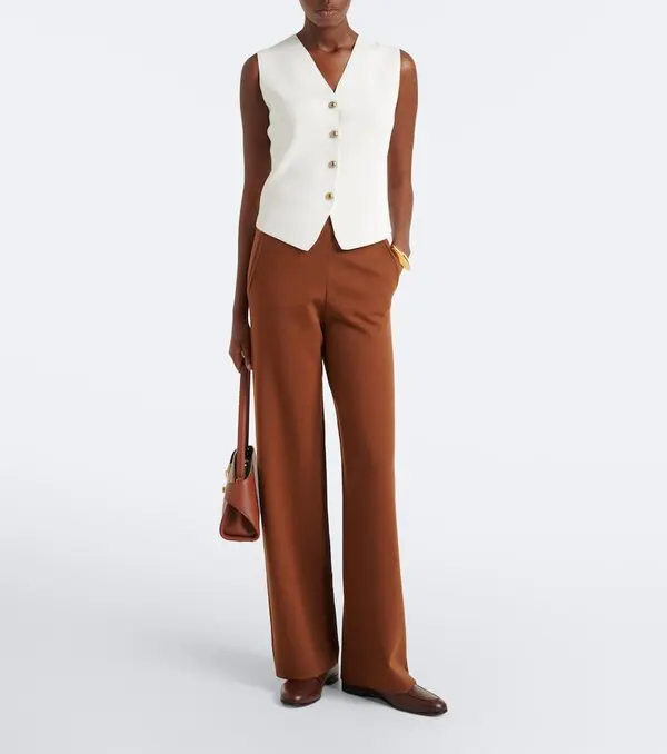 Max Mara Wool-blend Wide-leg Pants