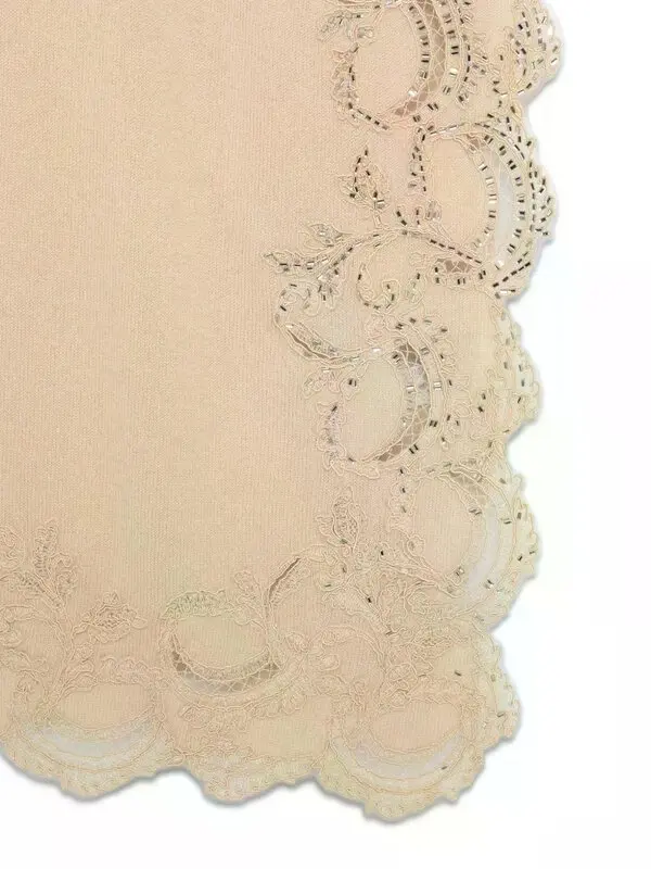 Ermanno Scervino Lace-trim Sequin-embellished Scarf