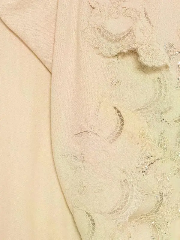 Ermanno Scervino Lace-trim Sequin-embellished Scarf