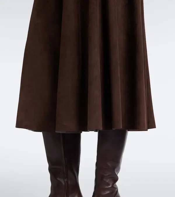 ARMA Eleni Suede Midi Skirt
