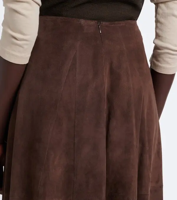 ARMA Eleni Suede Midi Skirt