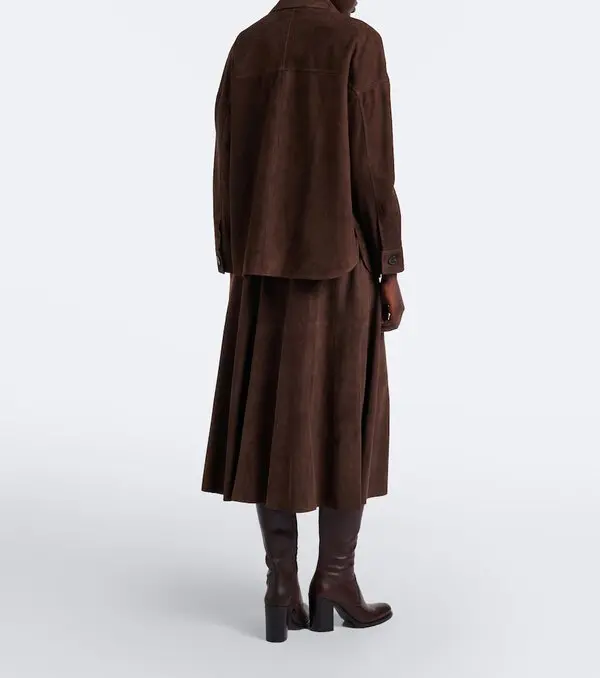 ARMA Eleni Suede Midi Skirt