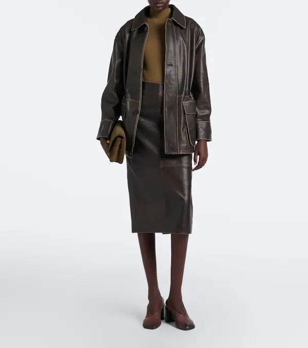 ARMA Leather Pencil Skirt
