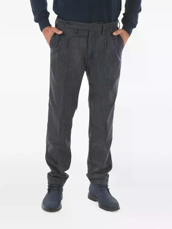CRUNA Pinstriped Trousers - Grey