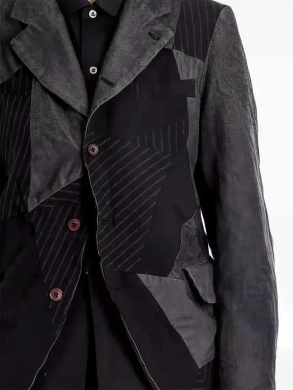 Comme Des Garçons Patchwork Pinstriped Blazer